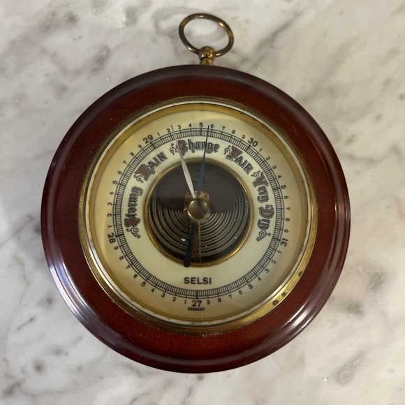 Wall Decor | 195s Selsi Germany Wood Wall Hanging Barometer | Poshmark